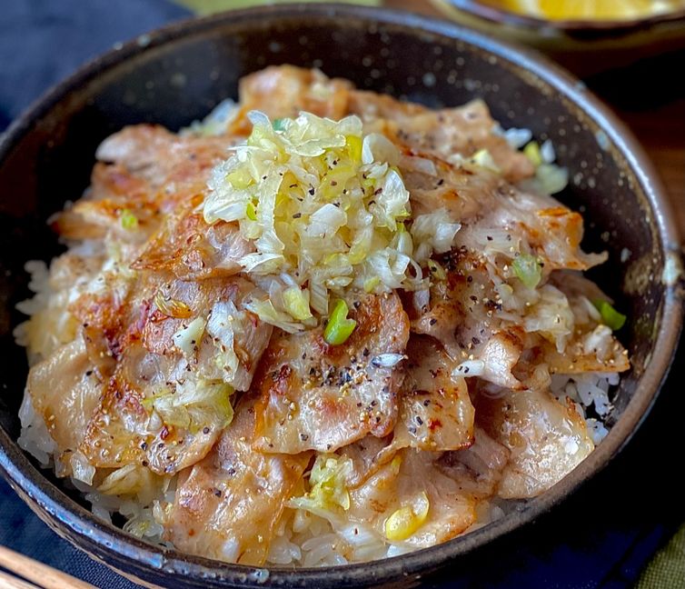 Yakiniku-Style Pork Belly Rice Bowl with Negi-Shio | Tokyo Recipes by Nadia